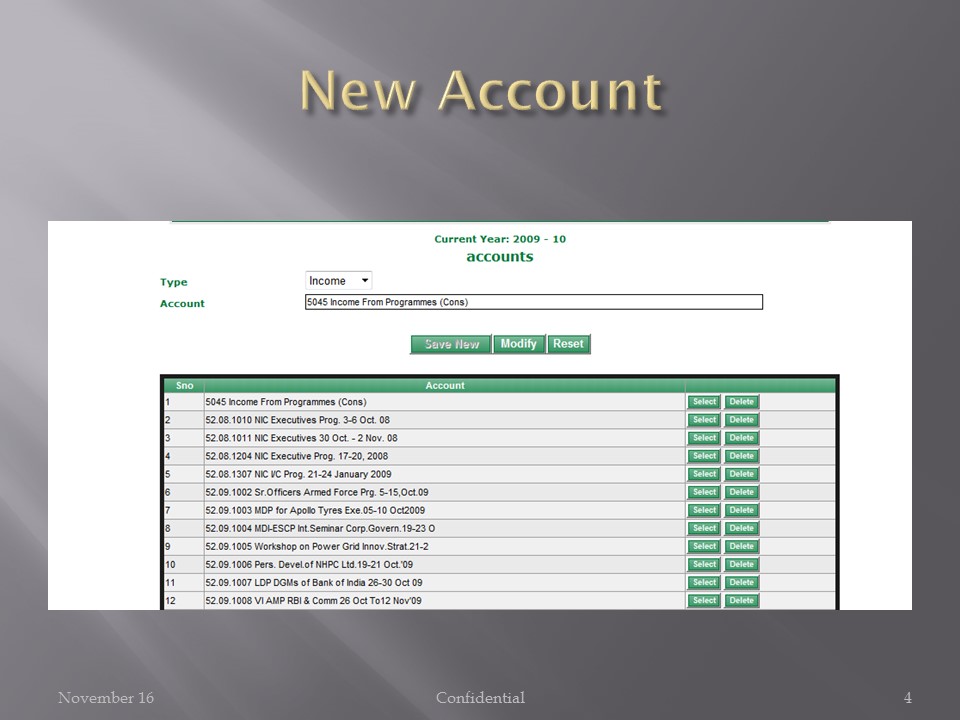 Financial Accounting Module